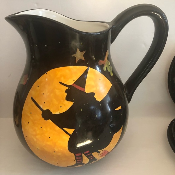Susan Winget | Holiday | Susan Wingett Halloween Ceramic Pitcher High ...